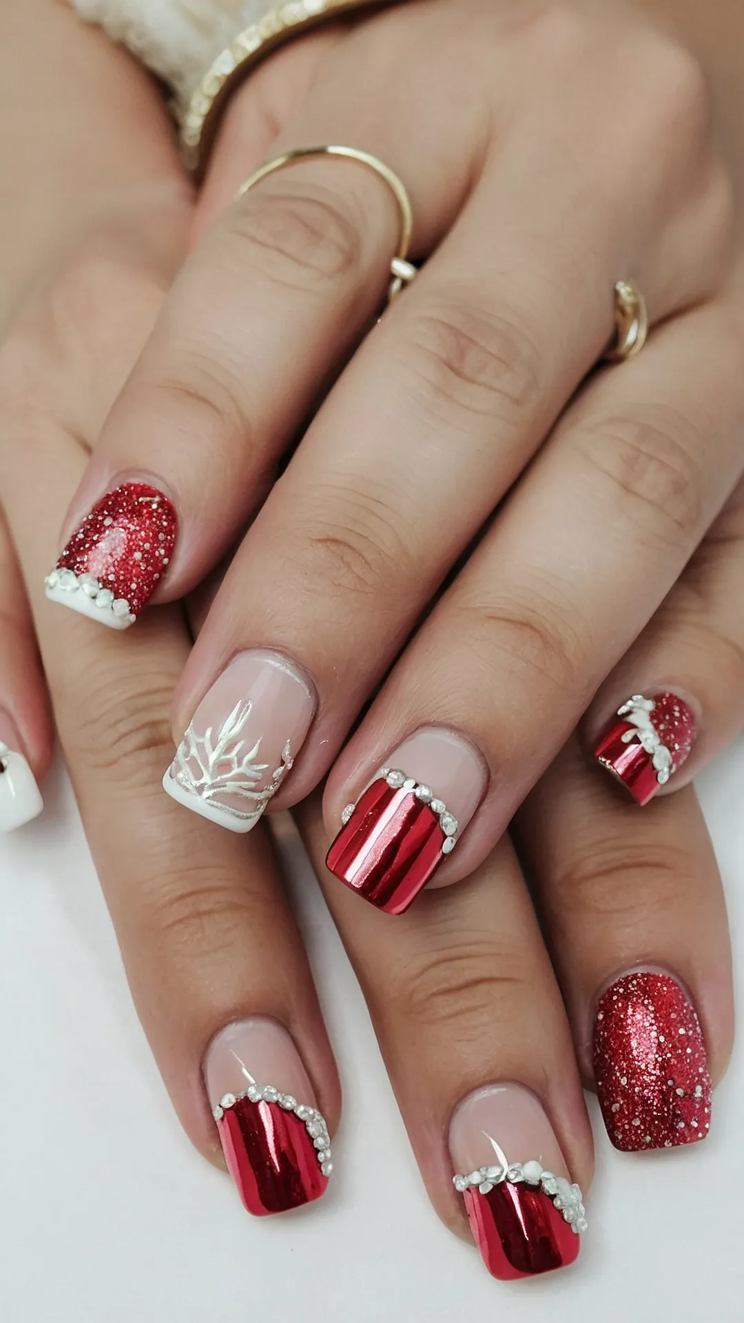Classy Christmas Nails: 15 Simple Red Designs to Sparkle This Season ...