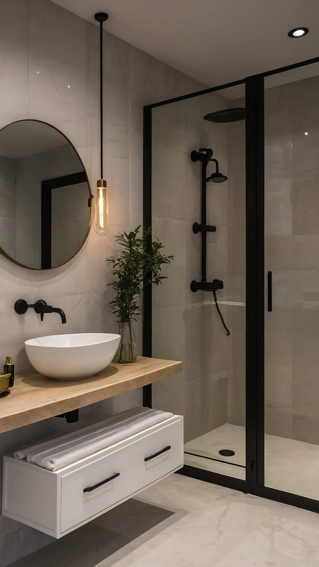 Unraveling 17 Dark & Delightful Small Bathroom Inspirations - Cheerful ...