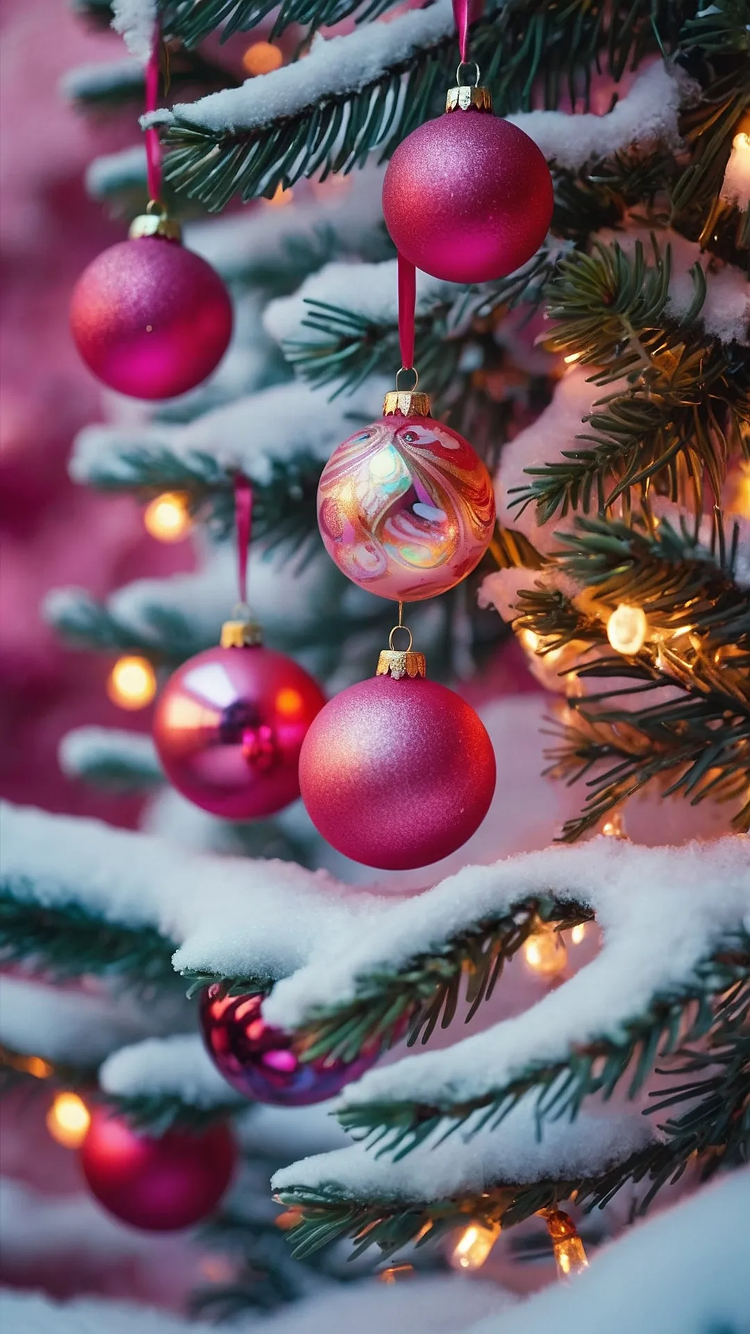 Pink Christmas Dreams: 21 Wallpaper Ideas to Light Up Your Screens ...