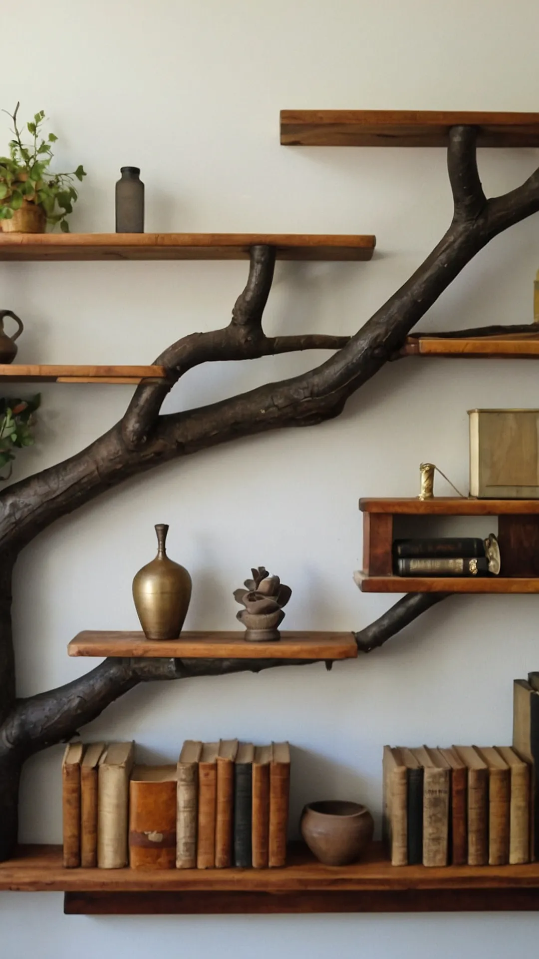 15 Inspiring Tree Branch Shelves for Any Corner of Your Home - Cheerful ...