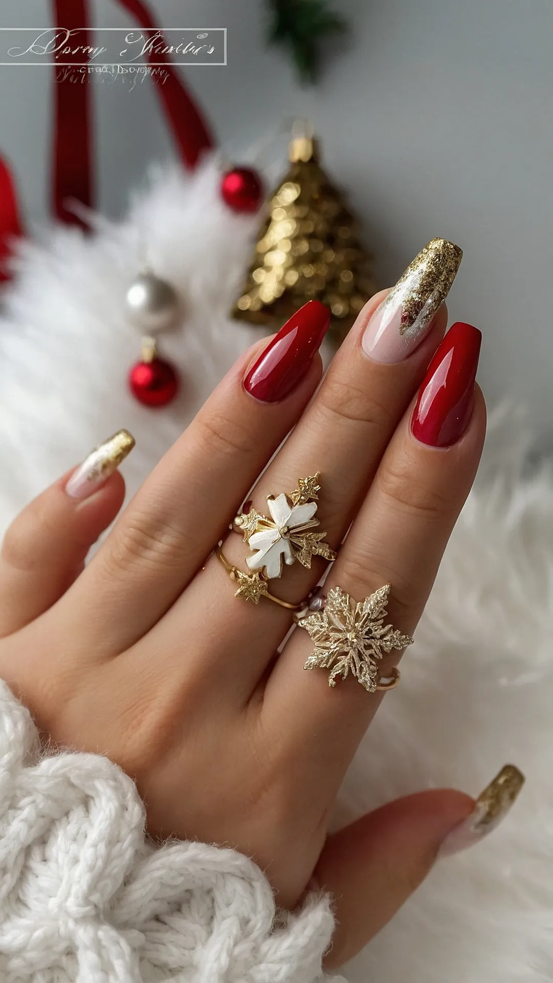 Classy Christmas Nails: 15 Simple Red Designs to Sparkle This Season ...