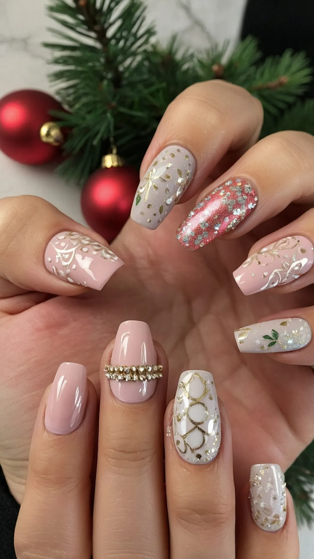 Classy Christmas Nails: 15 Simple Red Designs to Sparkle This Season ...