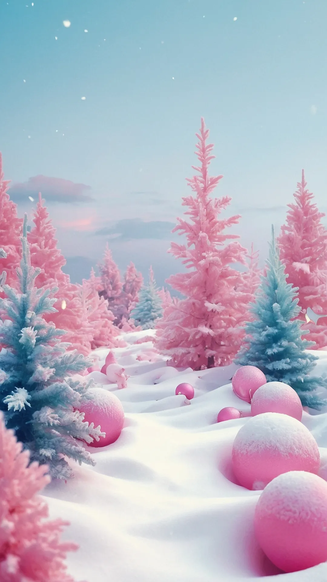 Cheerful Pink Vibes: 21 Cute Christmas Wallpapers for Every Screen