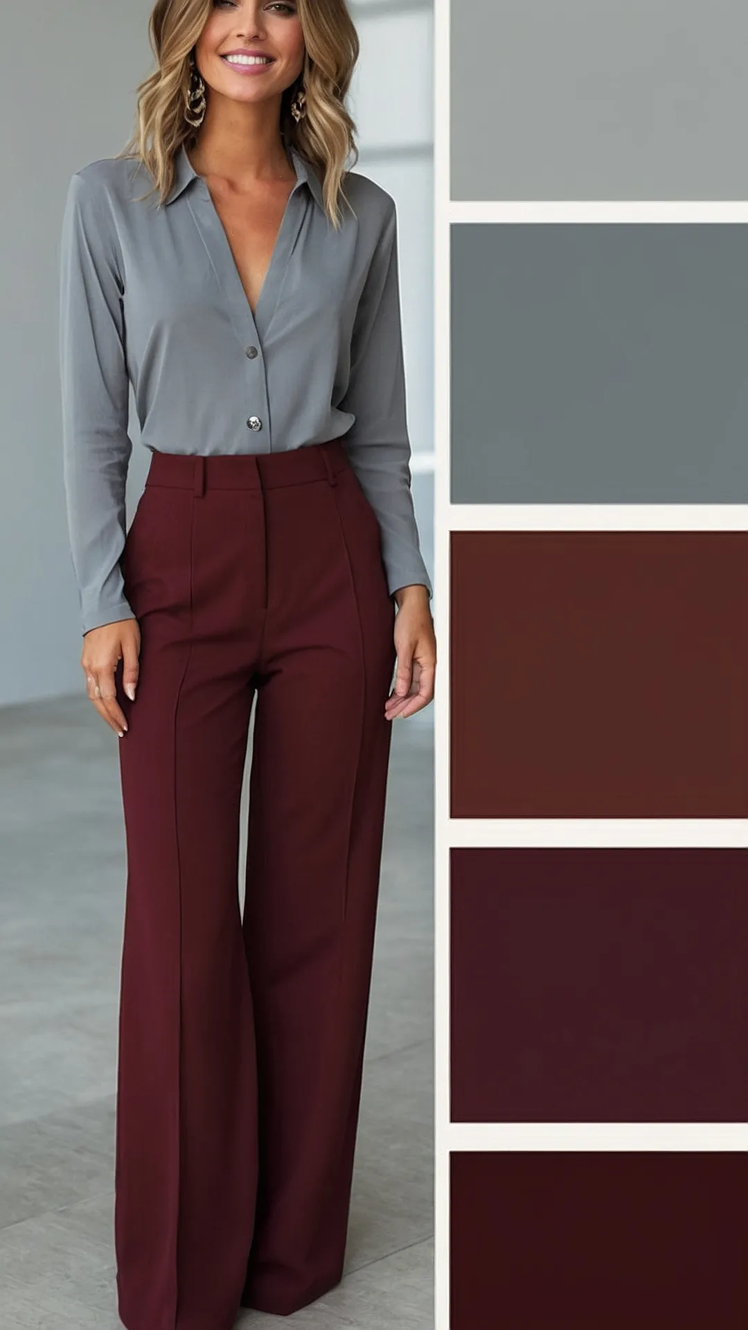 19 Eye-Catching Outfit Ideas for Wine-Coloured Pants