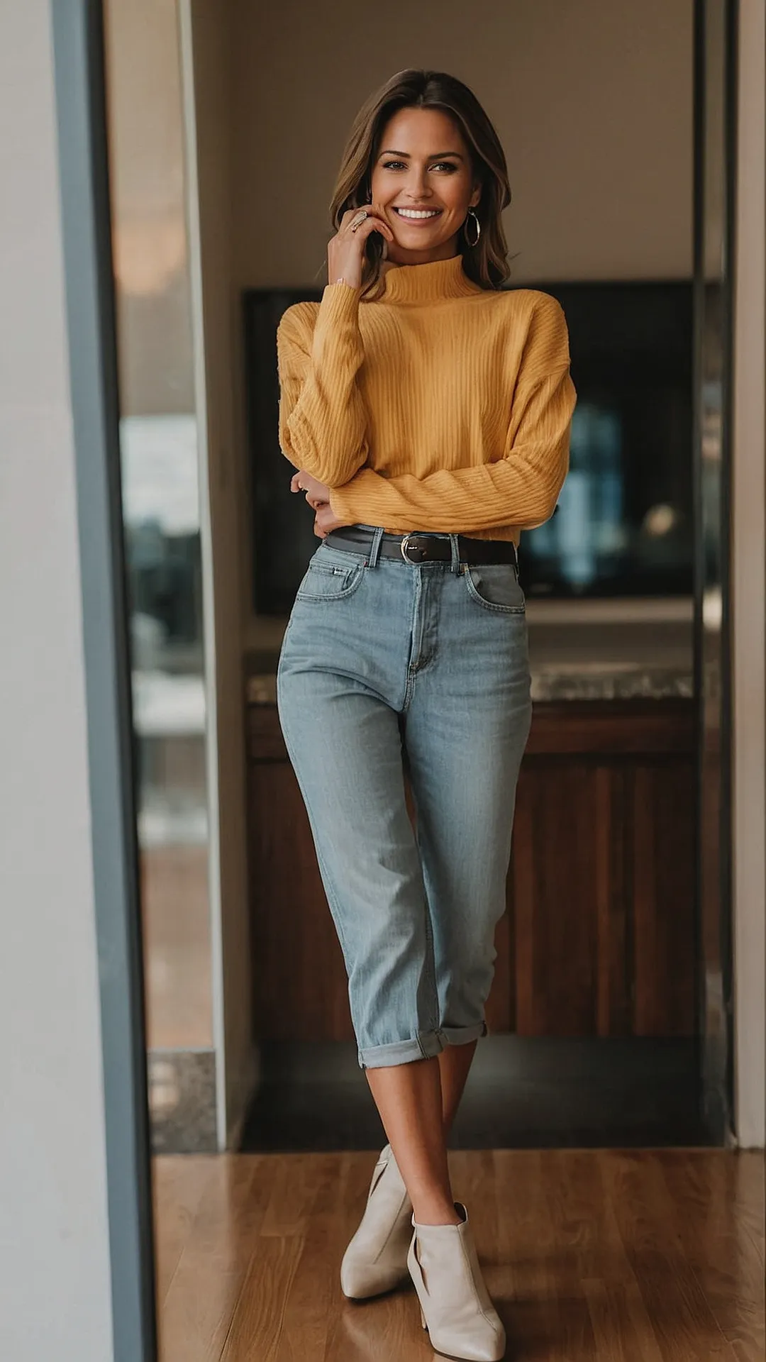 Cozy Layers Ahead: 12 Cute Fall Outfit Ideas for Midsize Women in 2024