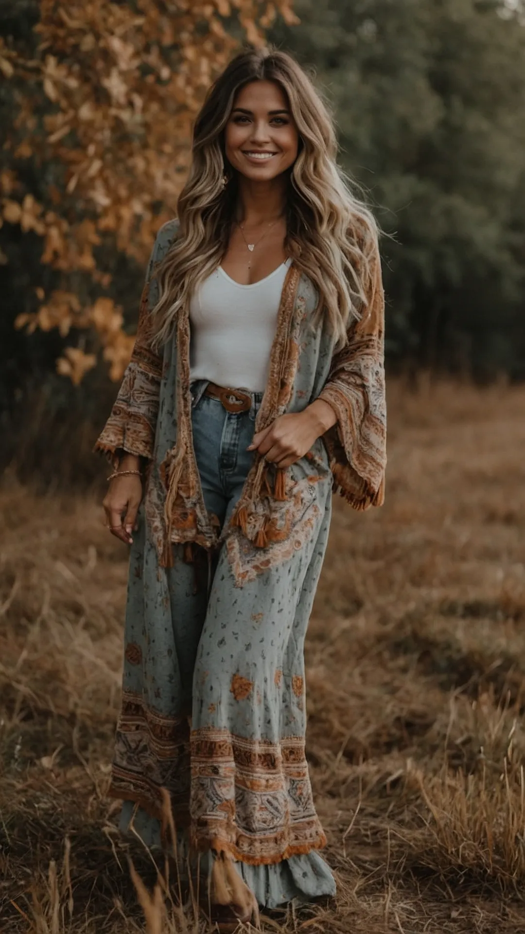 15 Cute and Edgy Boho Fall Outfit Ideas for Midsize Women - Cheer Lives