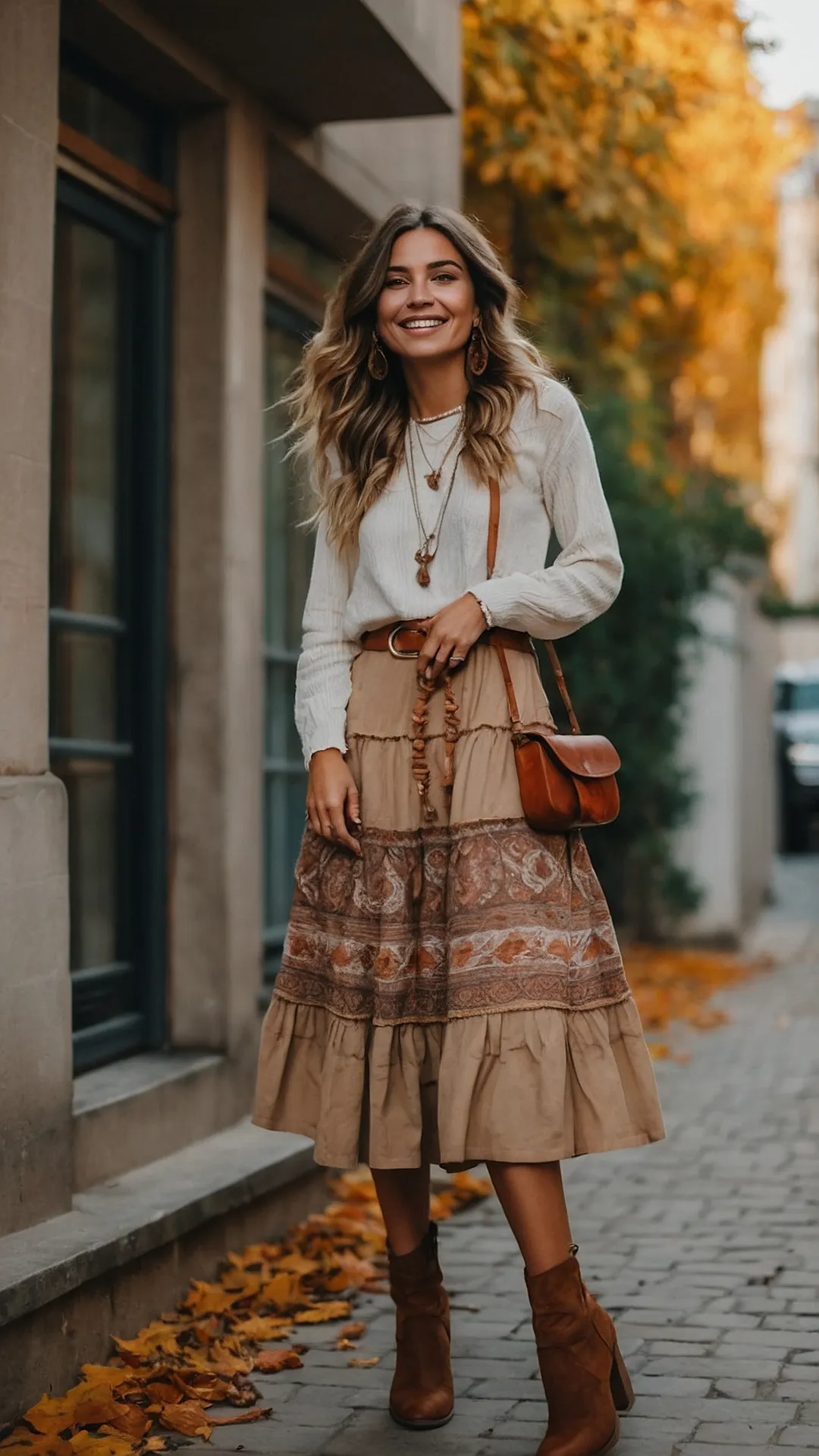 15 Cute and Edgy Boho Fall Outfit Ideas for Midsize Women - Cheer Lives