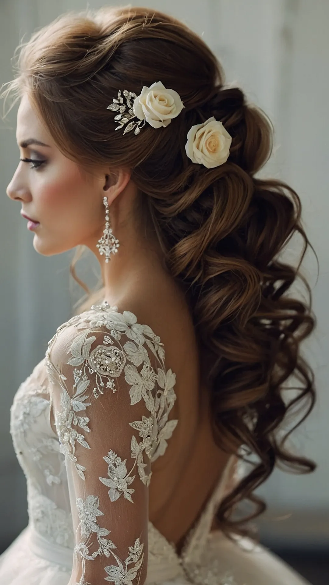 **19 Stunning Ways to Style Long Curls for Brides** - Fads