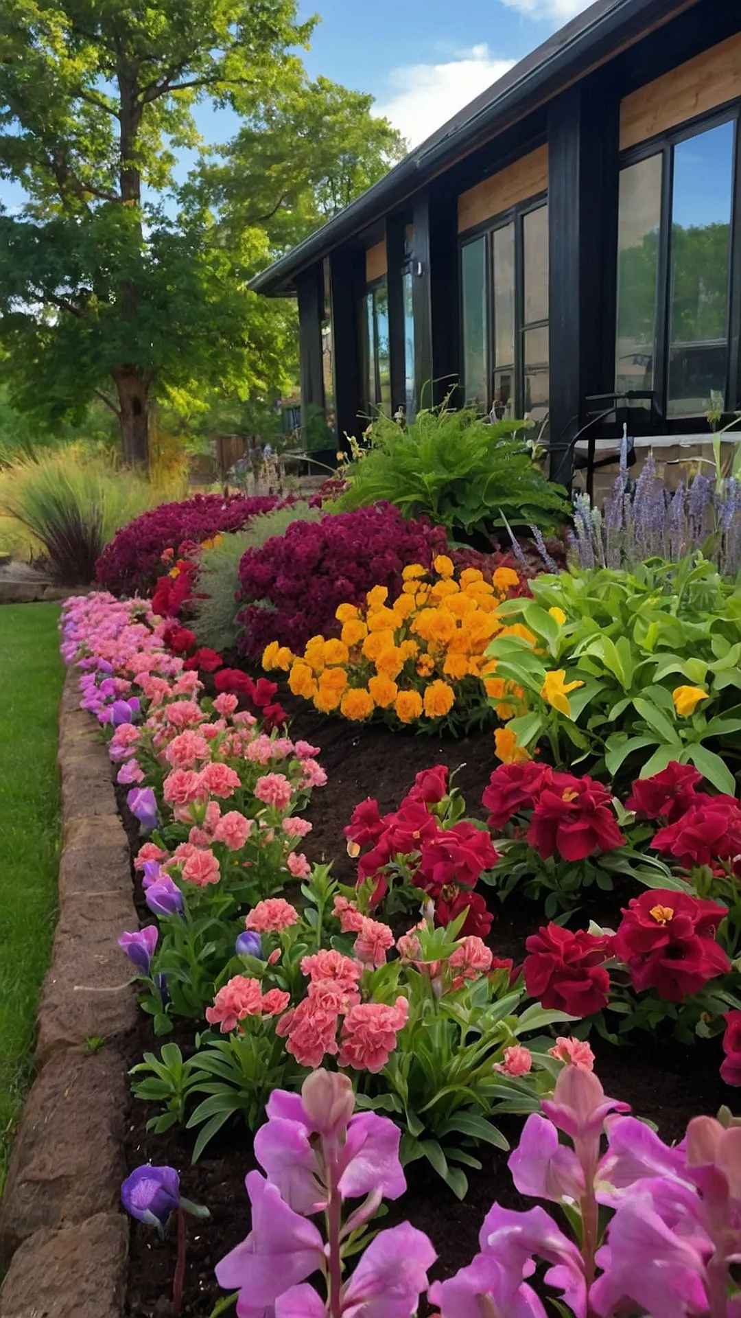 Front Yard Fiesta: 18 Whimsical Flower Bed Designs You’ll Love – Fads