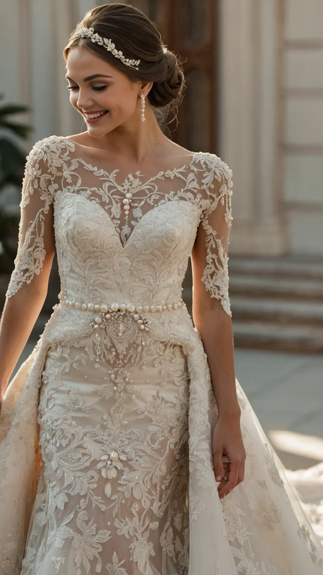 Say ‘I Do’ to Pearl Perfection: 15 Wedding Dress Ideas with a Twist - Fads