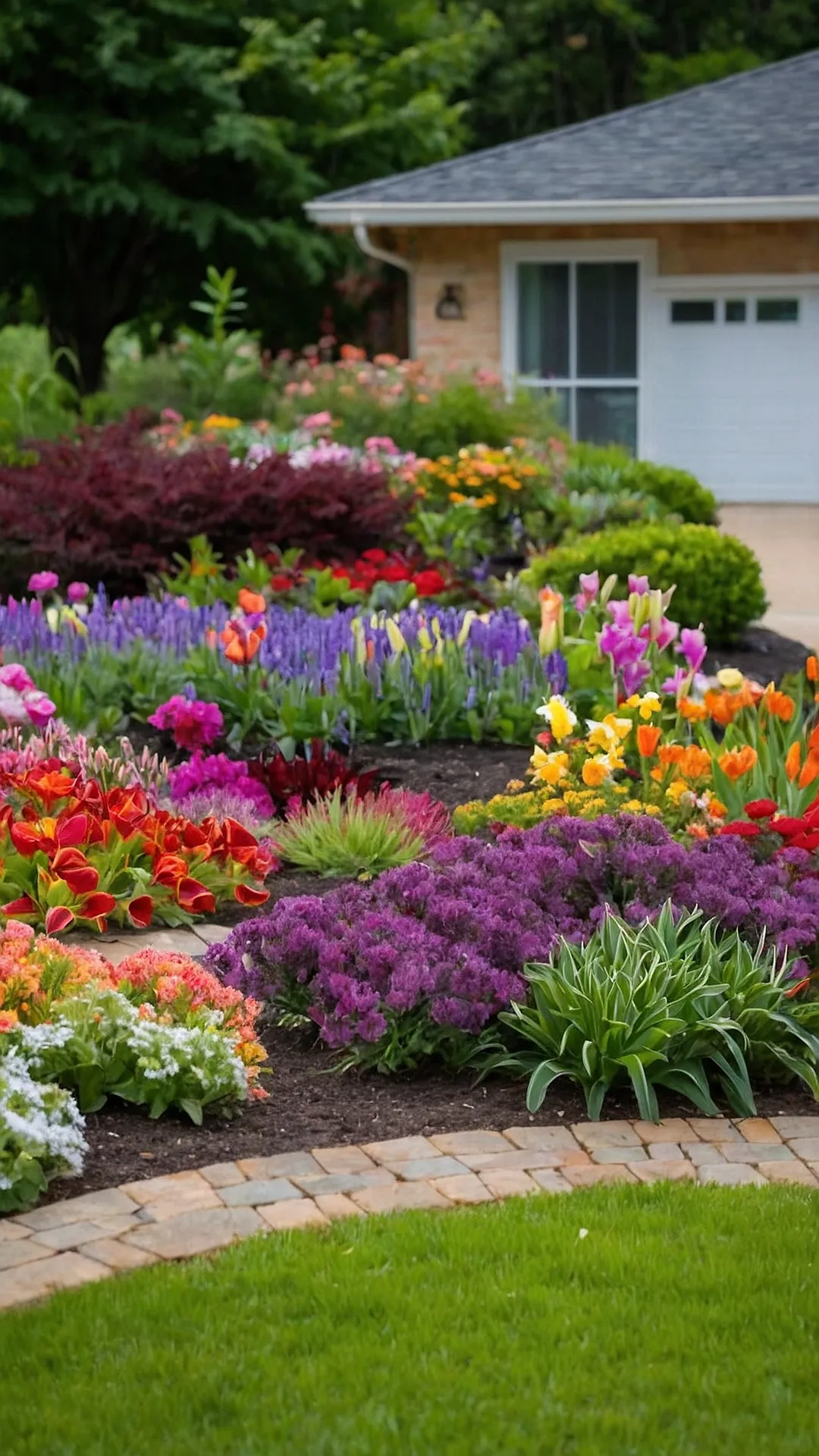 Front Yard Fiesta: 18 Whimsical Flower Bed Designs You’ll Love – Fads