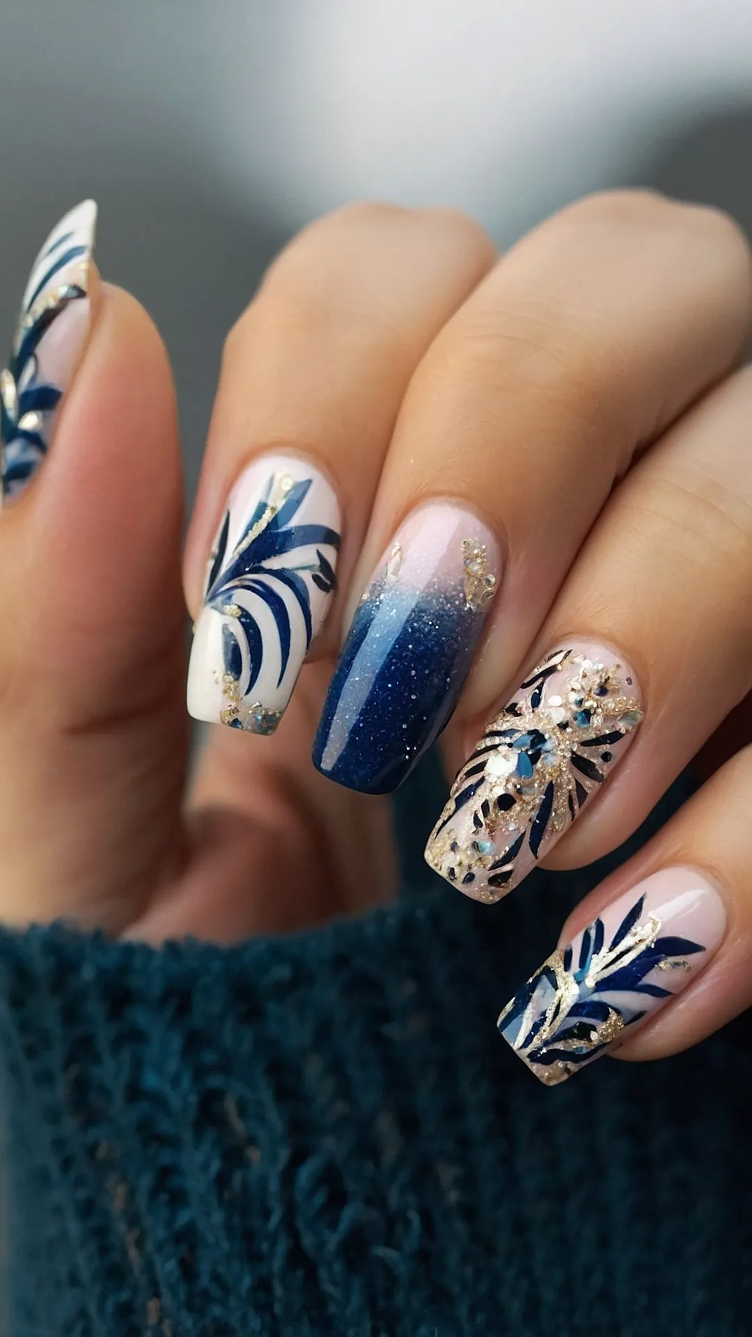 Festive Nails for December: 15 Acrylic Ideas to Try This Holiday Season ...